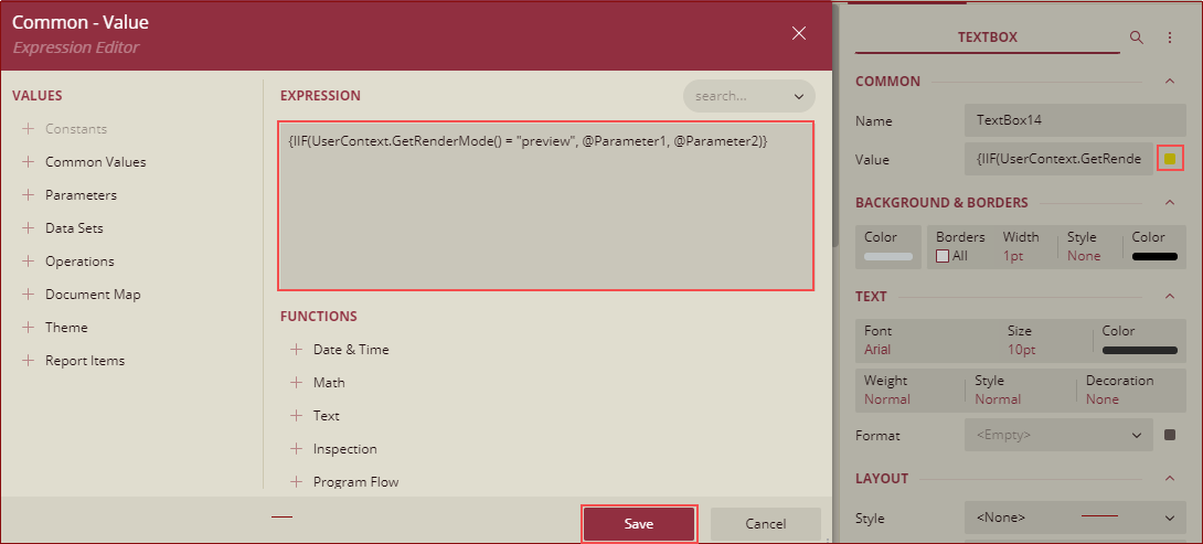 Report Render Mode | Wyn Documentation